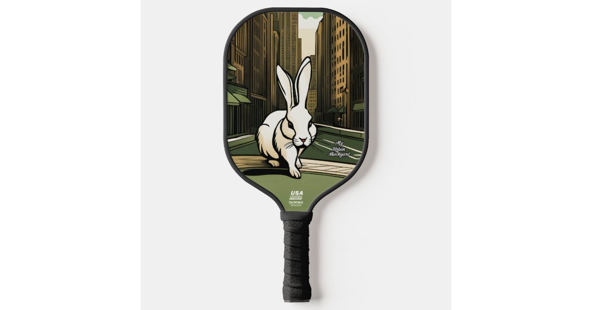 City Rabbit Personalized Pickleball Paddle | Zazzle