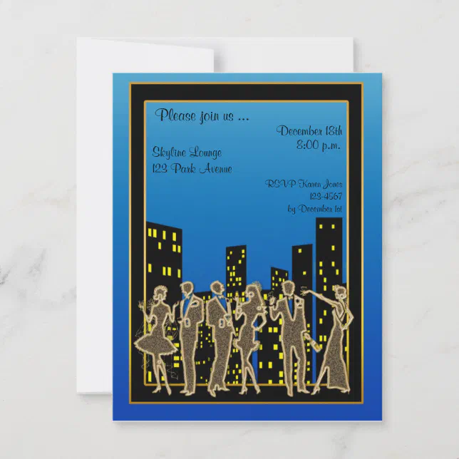 City Skyline Party Invitation | Zazzle