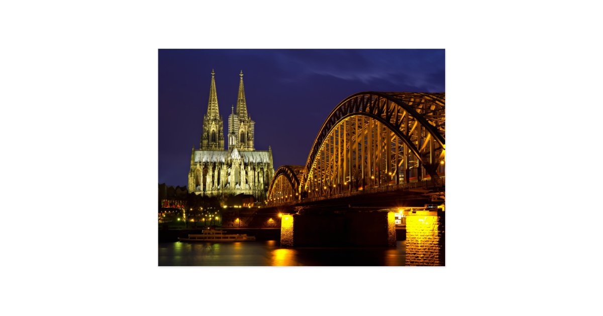 Cityscape of Cologne Postcard | Zazzle.com