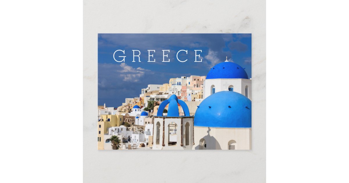 Cityscape of Santorini, Greece Postcard | Zazzle