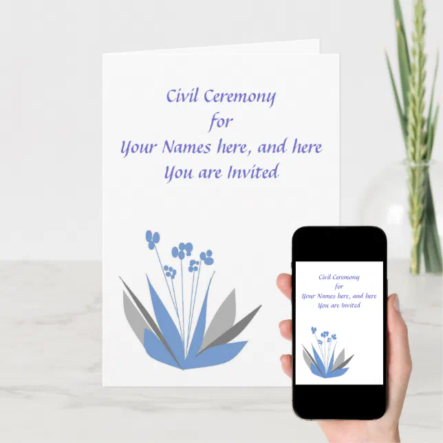 Civil Ceremony Invitation | Zazzle