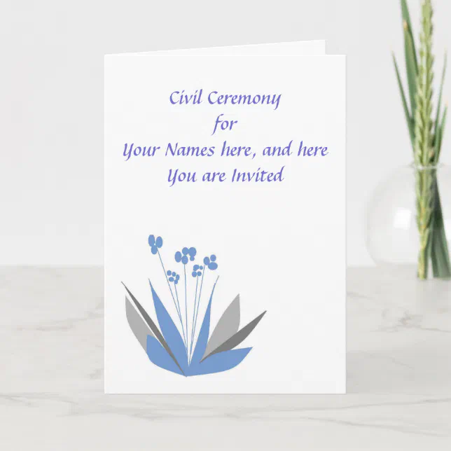 Civil Ceremony Invitation | Zazzle
