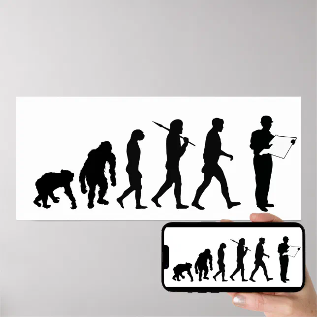 Civil Engineer builder quantity surveyor evolution Poster | Zazzle