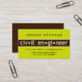 Civil Engineer Business Card | Zazzle