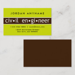 Civil Engineer Business Card | Zazzle