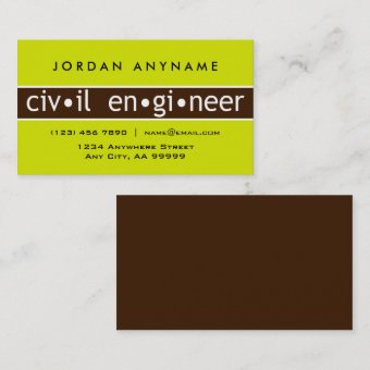 Civil Engineer Business Card | Zazzle
