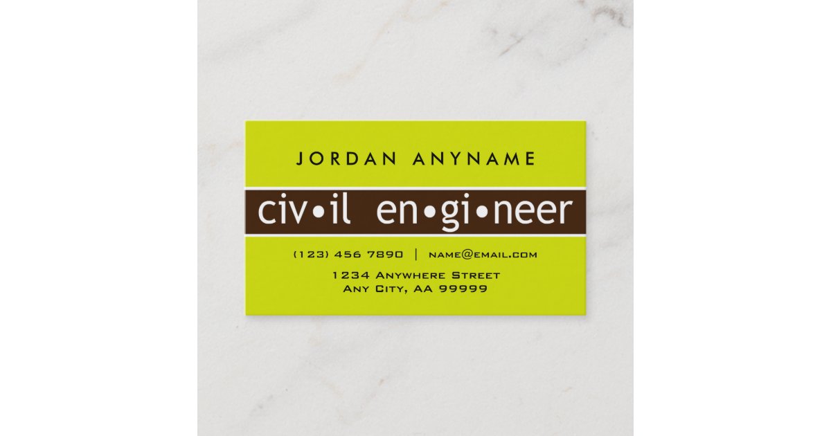 Civil Engineer Business Card | Zazzle
