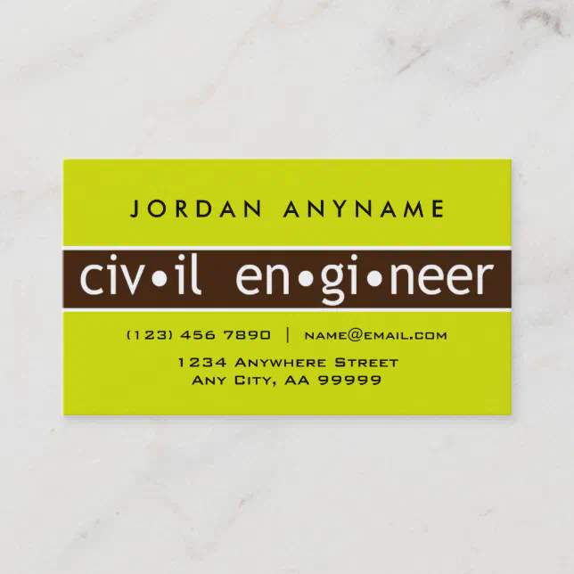 Civil Engineer Business Card | Zazzle