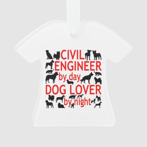 Civil Engineer Dog Lover Ornament | Zazzle