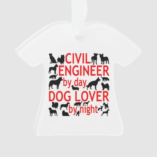 Civil Engineer Dog Lover Ornament | Zazzle