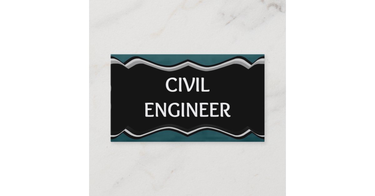 Civil Engineer Elegant Name Plate Business Card | Zazzle