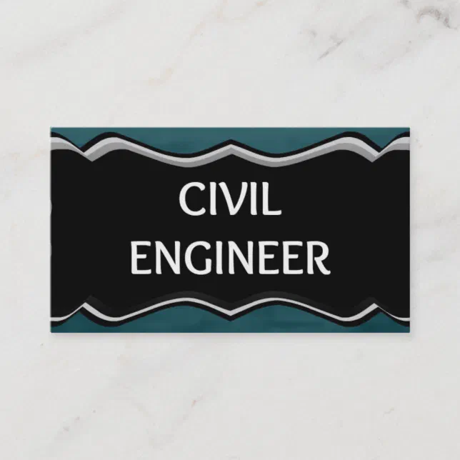 Civil Engineer Elegant Name Plate Business Card | Zazzle
