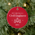 Civil Engineer Graduation 2026 Christmas Ornament | Zazzle