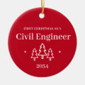 Civil Engineer Graduation 2026 Christmas Ornament | Zazzle