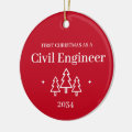 Civil Engineer Graduation 2026 Christmas Ornament | Zazzle