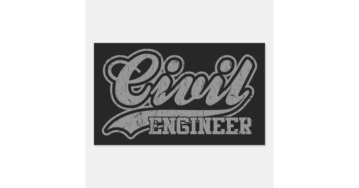 Civil Engineer Rectangular Sticker | Zazzle
