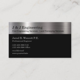 Civil Engineering And Land Surveying Business Card | Zazzle