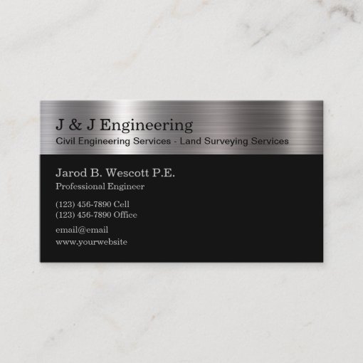 Civil Engineering And Land Surveying Business Card | Zazzle