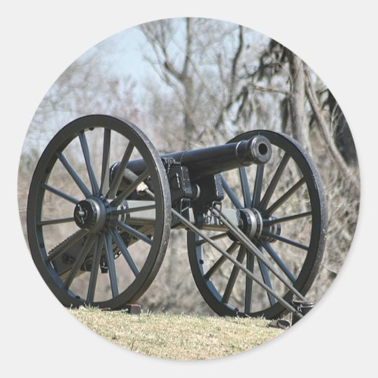 Civil War Cannon Classic Round Sticker | Zazzle.com