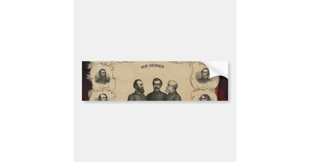 Civil War Heroes Bumper Sticker | Zazzle