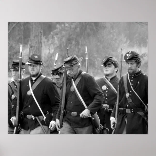 Civil War Reenactment - Union Soldiers Poster | Zazzle