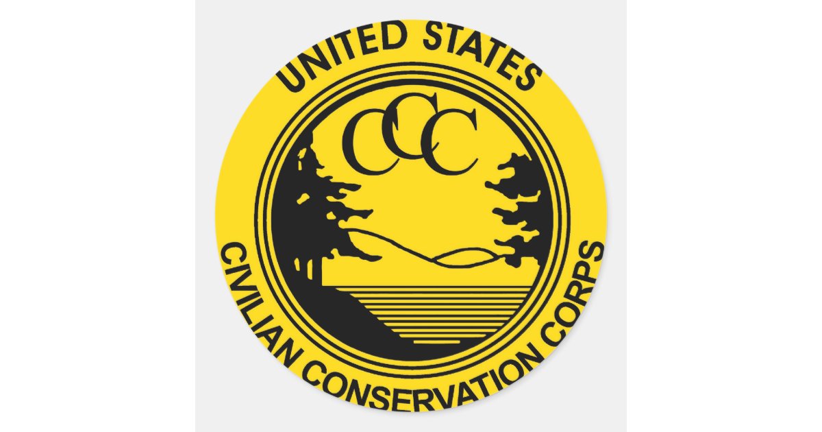 Civilian Conservation Corps CCC commemorative Classic Round Sticker ...