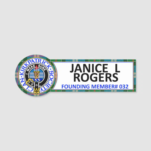 CKS NAME BADGE #032 JANICE L ROGERS | Zazzle