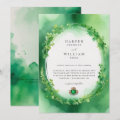 Claddagh ring clover wreath wedding invitation | Zazzle