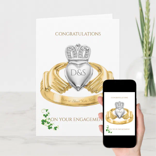 Claddagh Ring Congratulations on Your Engagement Card | Zazzle