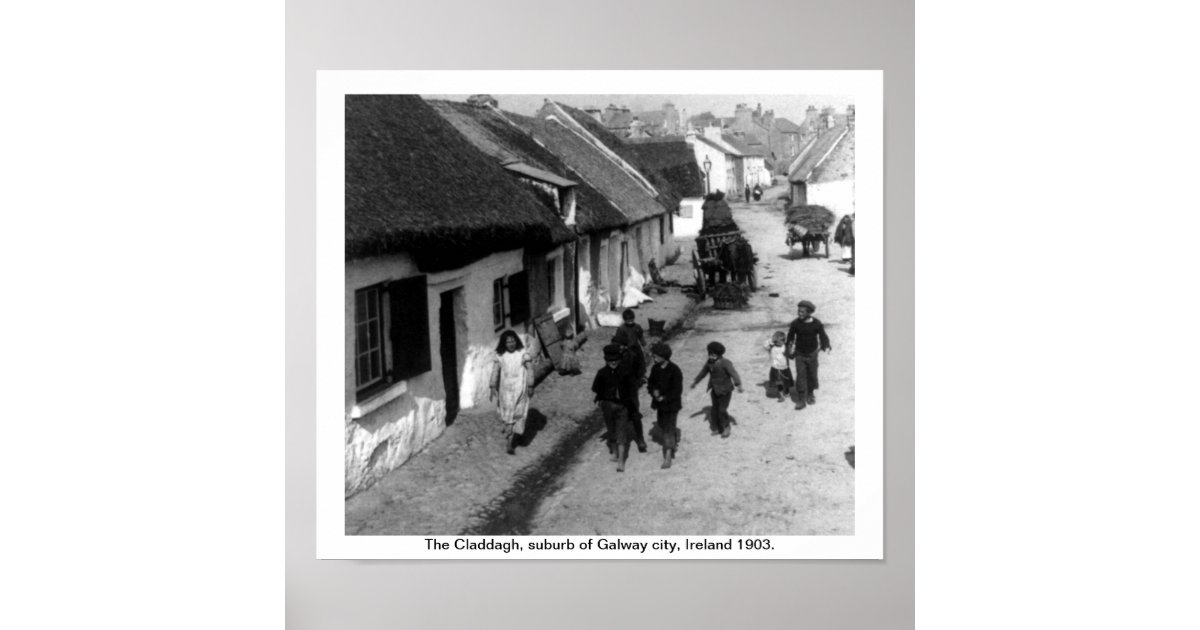 Claddagh village - Galway Ireland 1903 Poster | Zazzle