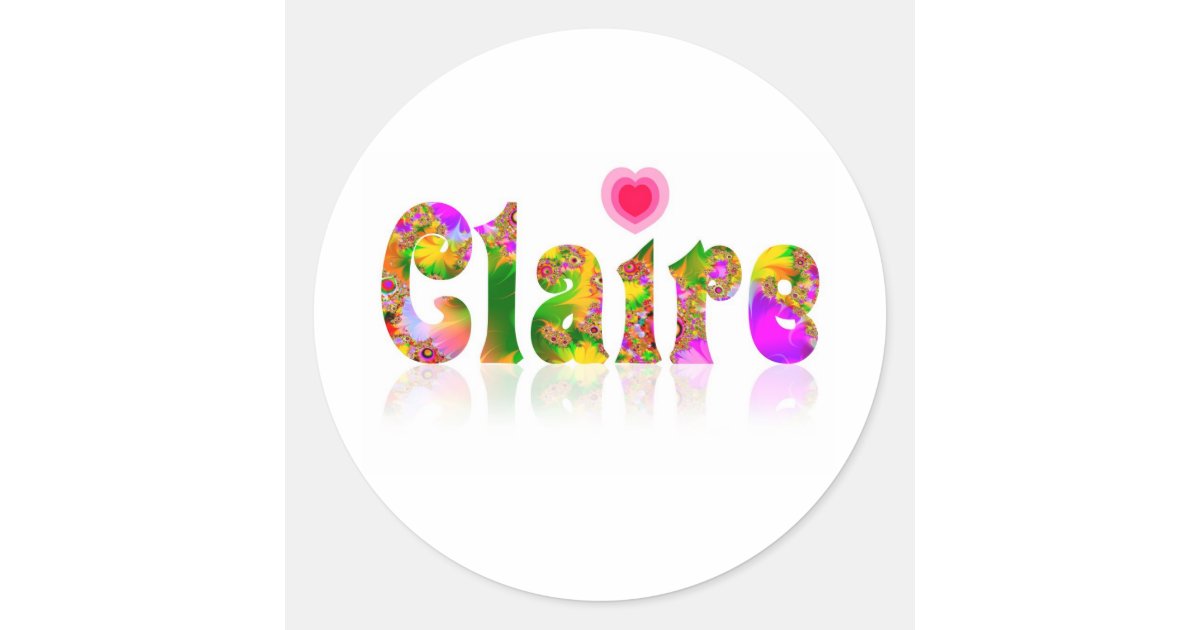 Claire Classic Round Sticker | Zazzle