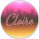 Claire First Name Golden pink Sticker | Zazzle