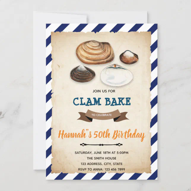 Clam bake birthday Invitation | Zazzle