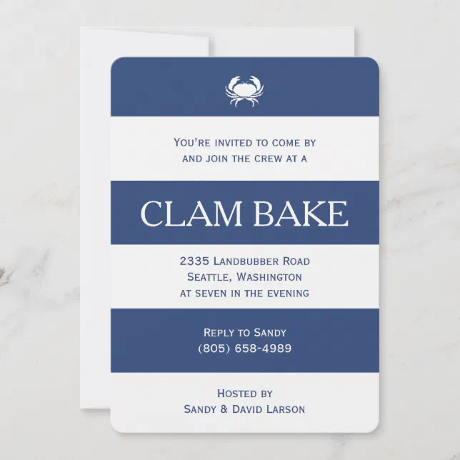 Clam Bake Invitation | Zazzle