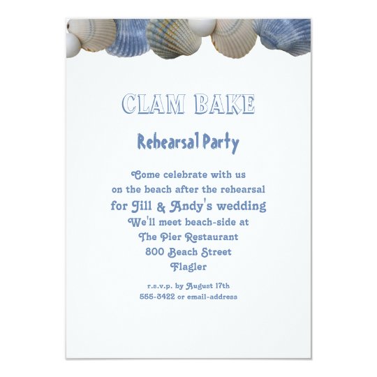 Clam Bake Rehearsal Party Invitation | Zazzle.com