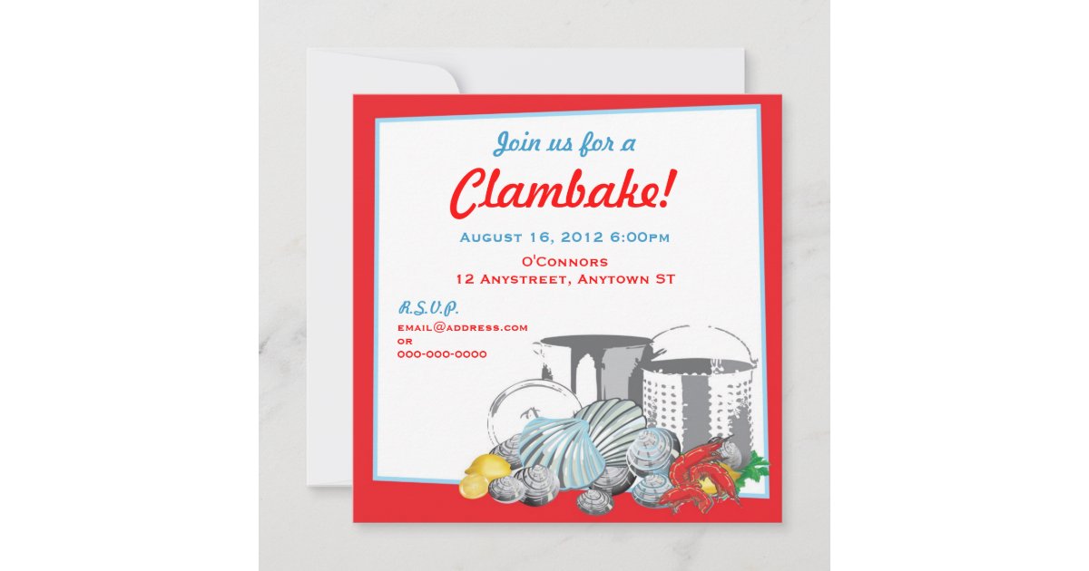 Clambake Invitation | Zazzle