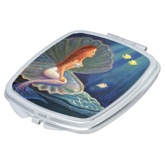Clamshell Mermaid Compact Mirror | Zazzle
