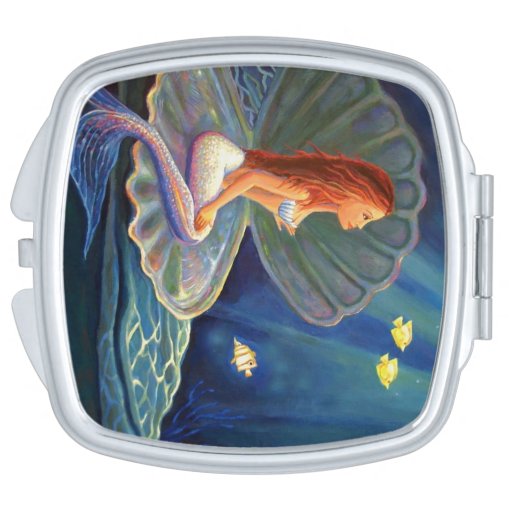Clamshell Mermaid Compact Mirror | Zazzle