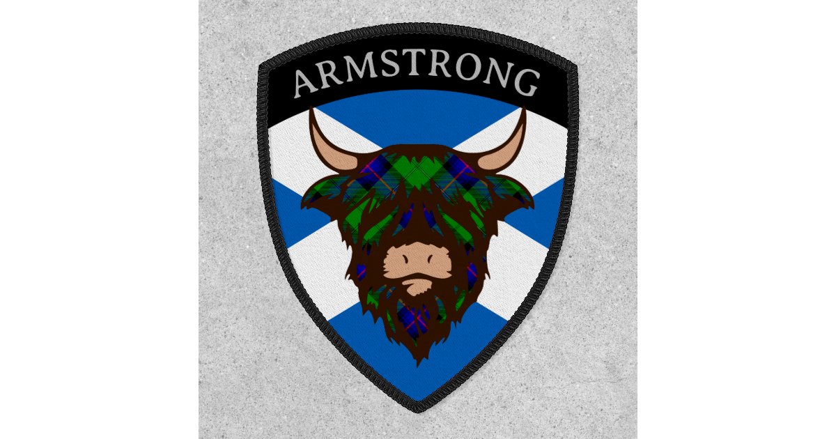 Clan Armstrong [EDIT] Tartan Coo Patch | Zazzle
