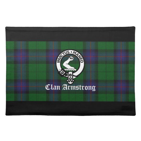 Clan Armstrong Tartan and Crest Badge Placemat | Zazzle.com