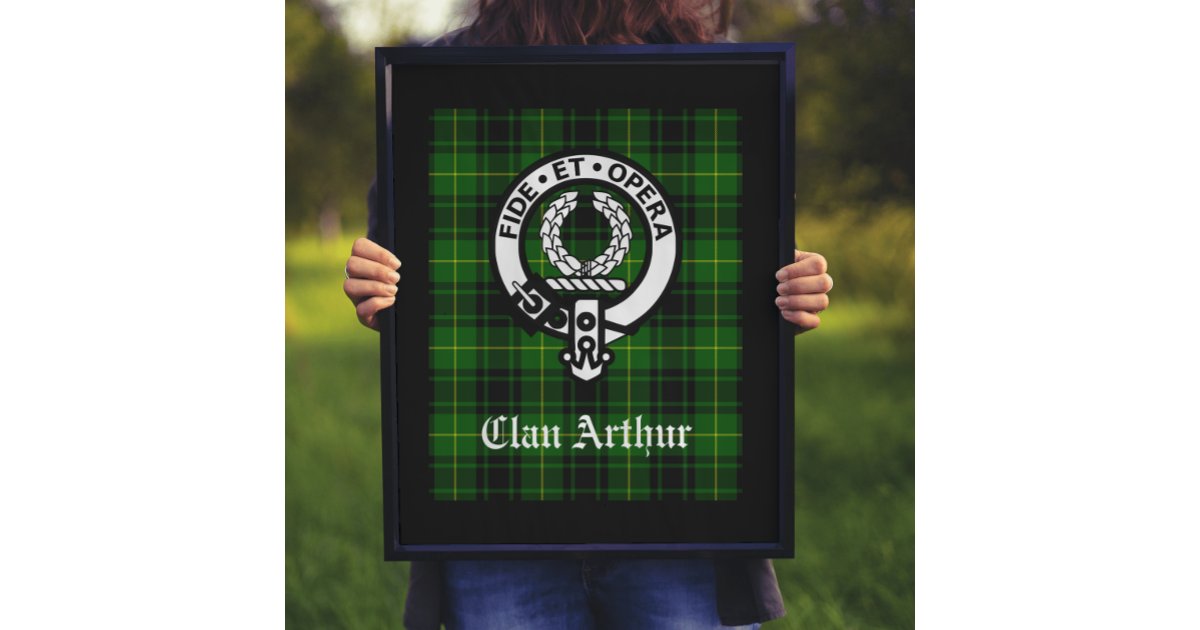 Clan Arthur Crest Badge & Tartan Poster | Zazzle