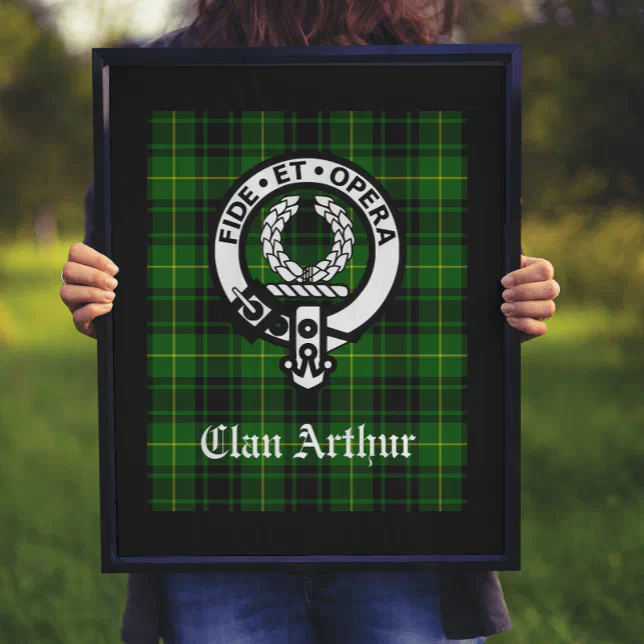 Clan Arthur Crest Badge & Tartan Poster | Zazzle