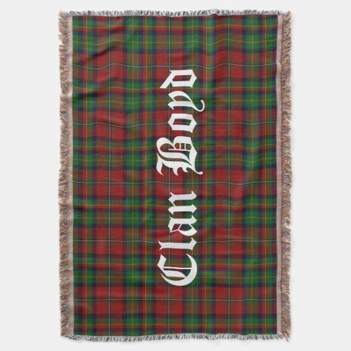 Clan Boyd Tartan Throw Blanket | Zazzle