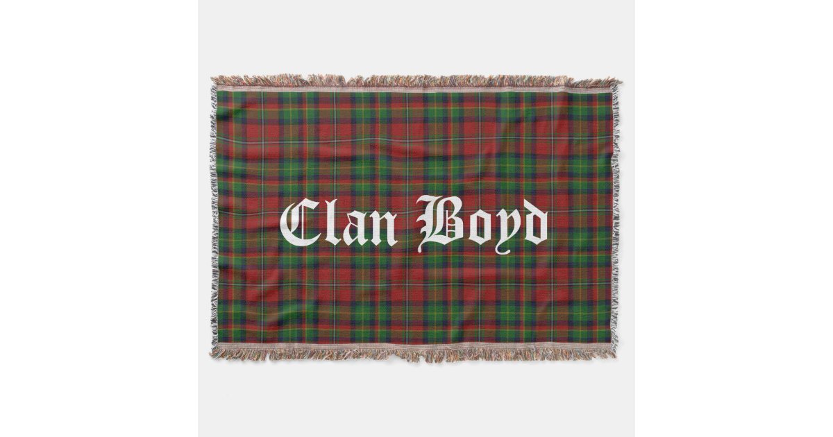 Clan Boyd Tartan Throw Blanket | Zazzle