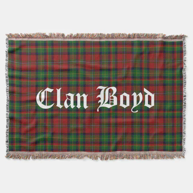 Clan Boyd Tartan Throw Blanket | Zazzle
