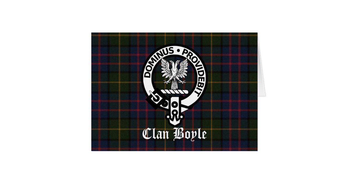Clan Boyle Crest & Tartan Greeting Card | Zazzle