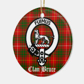 Clan Bruce Crest Badge and Tartan Ceramic Ornament | Zazzle