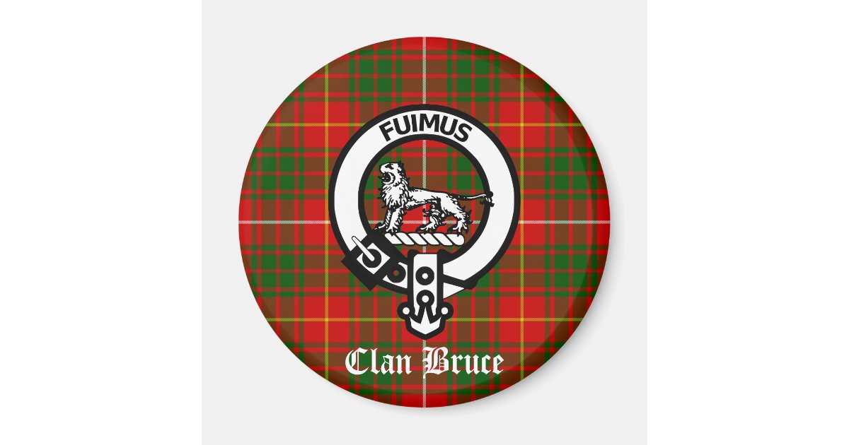 Clan Bruce Crest Tartan Magnet | Zazzle