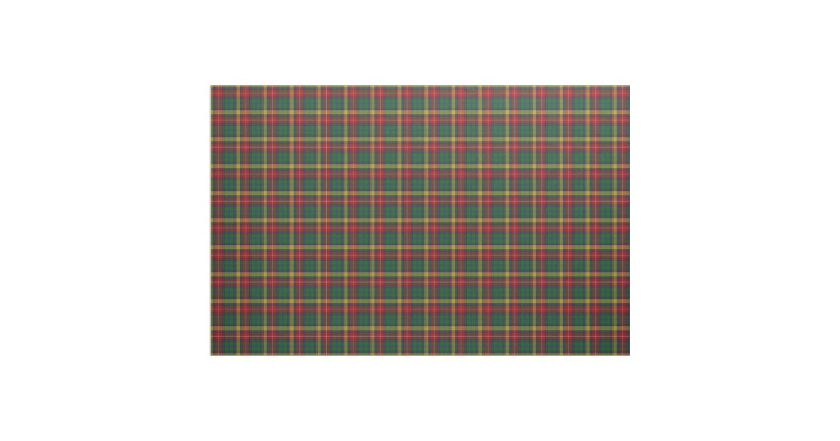 Clan Buchanan Scottish Tartan Plaid Fabric | Zazzle