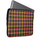 Clan Buchanan Tartan Colorful Plaid Monogram Laptop Sleeve | Zazzle